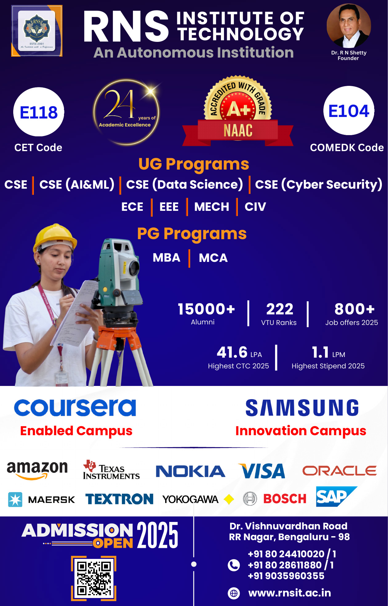 Admission 2025 - RNSIT