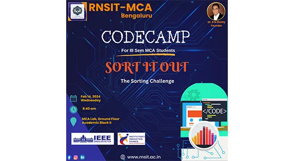 Code Camp 3rd Sem MCA Students - RNSIT