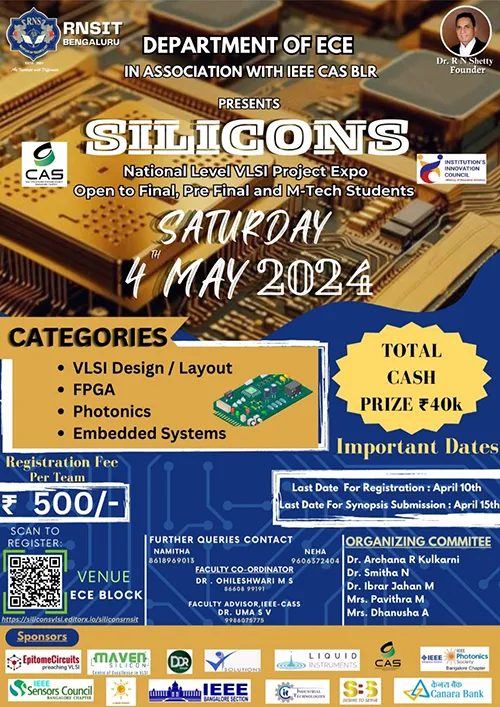 Silicons National Level VLSI Project Expo - RNSIT